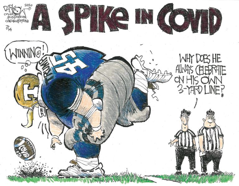 Political Cartoon U.S. Trump coronavirus spike | The Week