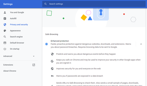 How to enable enhanced safe browsing mode in Google Chrome | Android ...