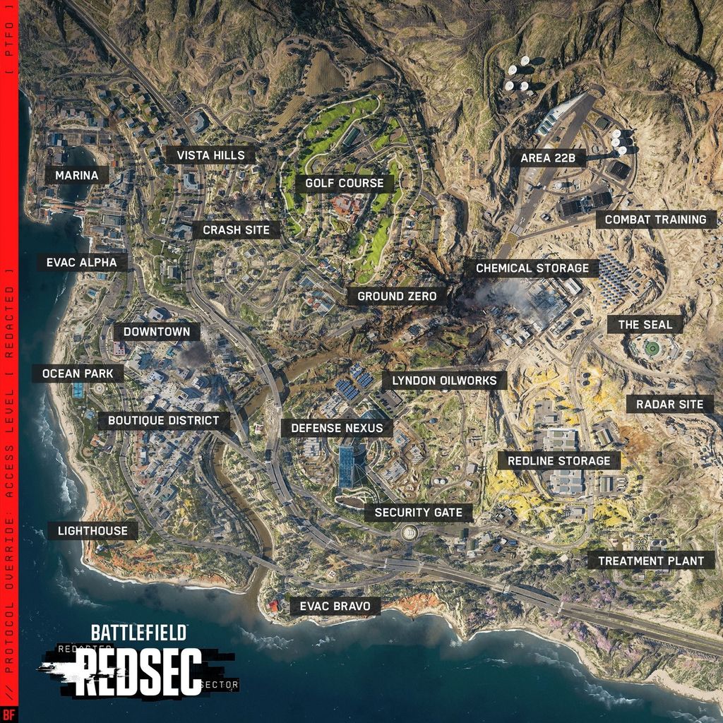 Full Redsec map and all locations | GamesRadar+