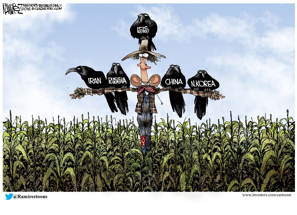Obama Cartoon U.S. National Threats 2016 | The Week