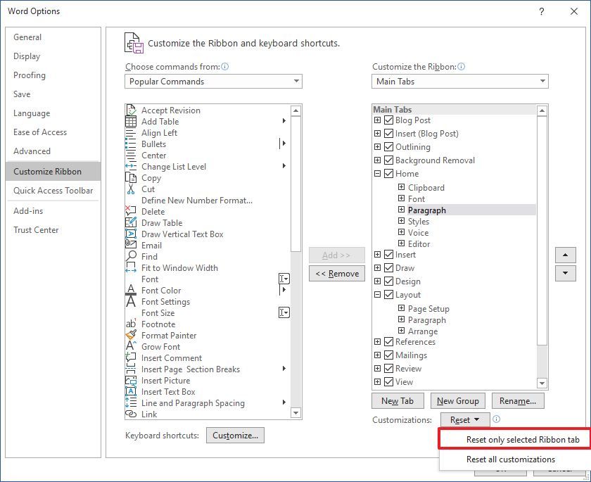 How to reset ribbon menu settings in Office | Windows Central