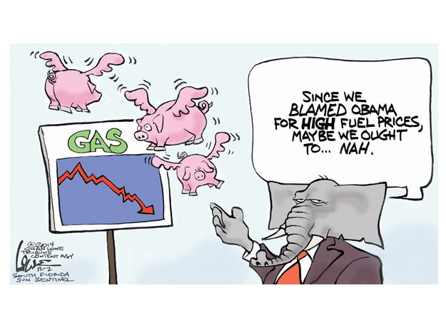 Political cartoon GOP Obama gas prices | The Week