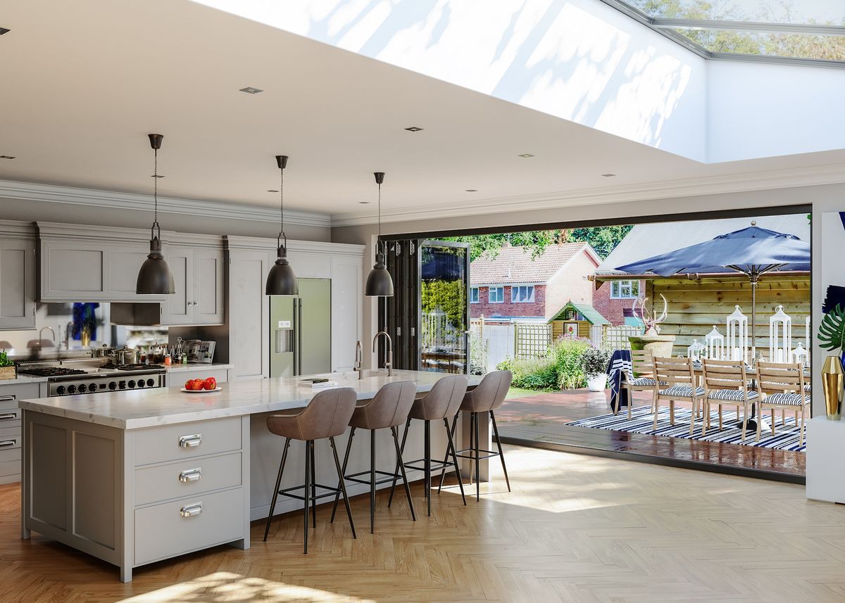 Bright ideas for kitchen extensions with bifold doors | Homebuilding