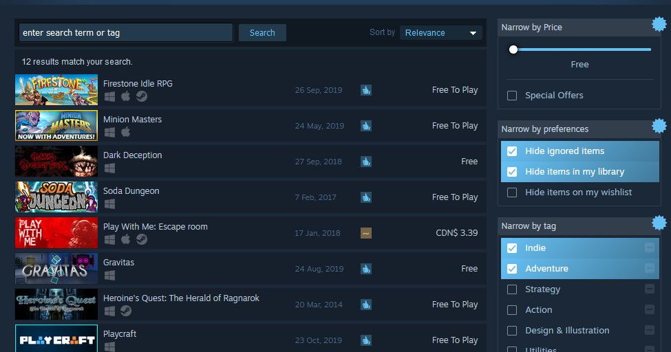 Steam's search function just got a whole lot better | PC Gamer