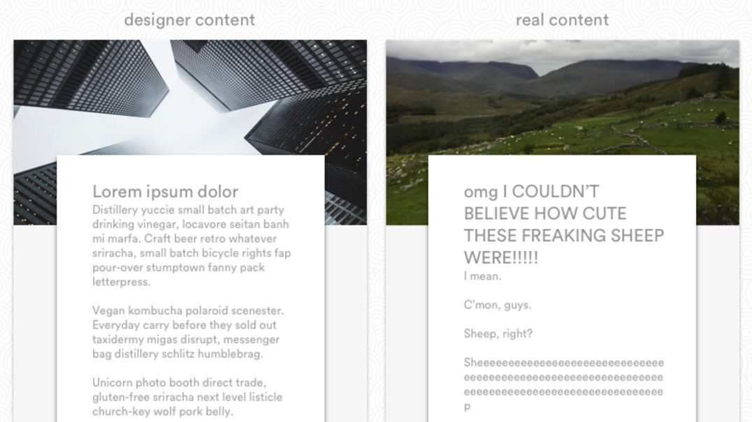 Design with real content for a better UX | Creative Bloq