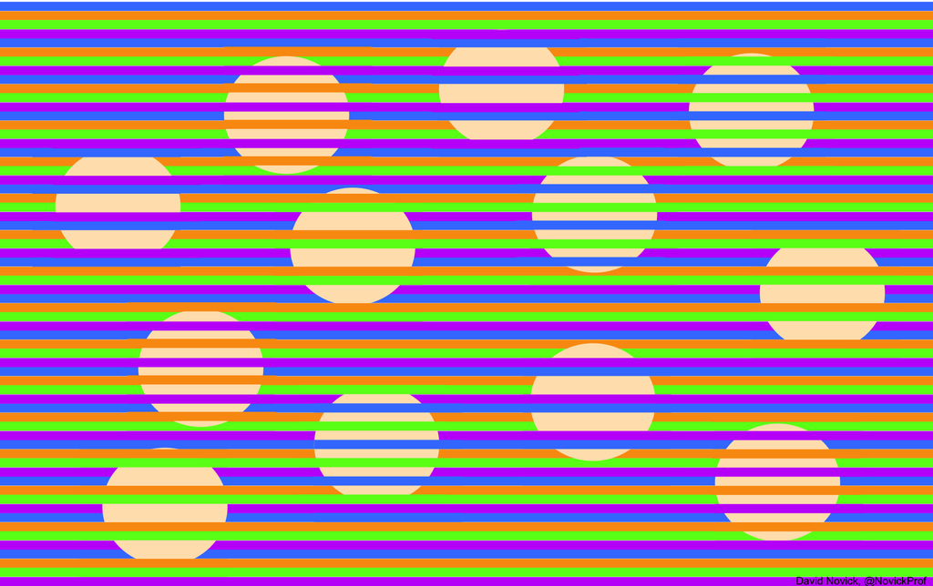 This optical illusion tricks you into seeing different colors. How does ...