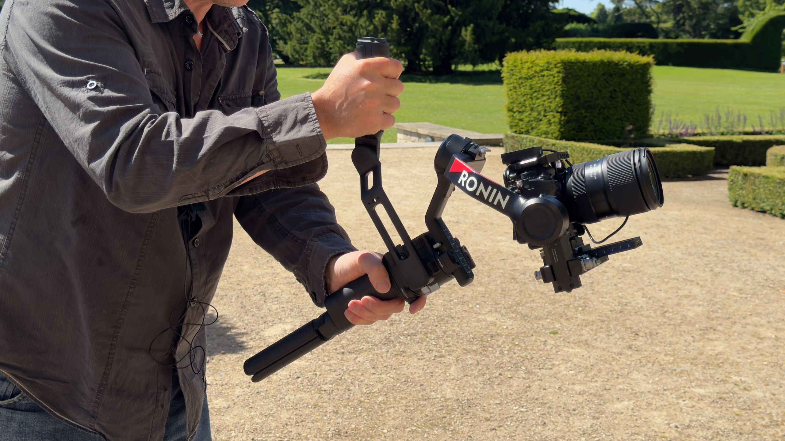 The first rule of shooting with a gimbal is not to fall over: "If it's ...