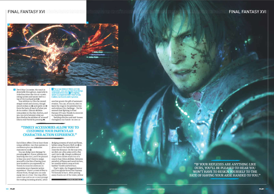 Final Fantasy 16 blazes onto PLAY's new cover | GamesRadar+