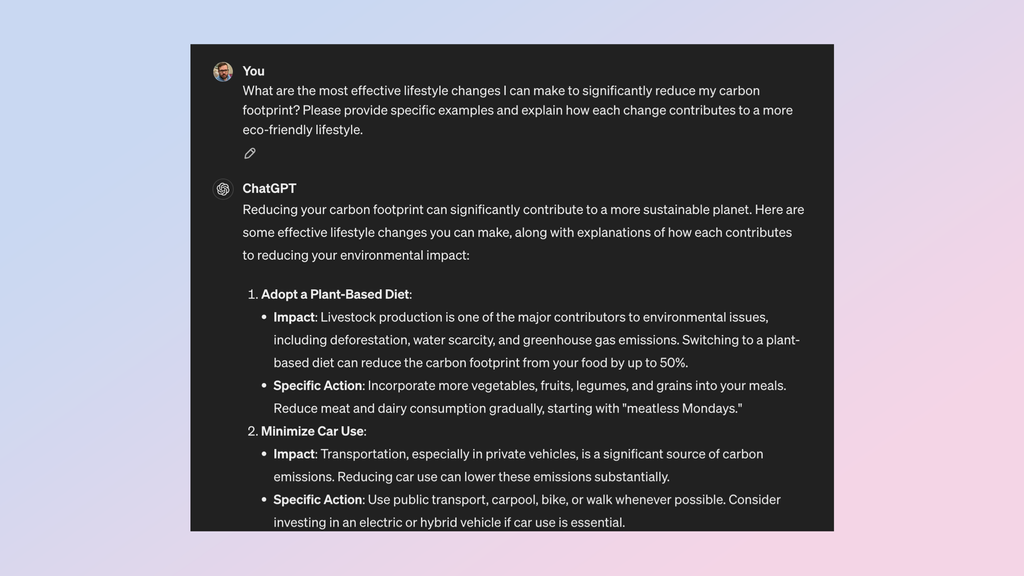 7 ChatGPT prompts to help you live a greener life | Tom's Guide