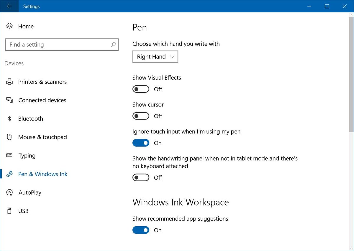 How to customize the active pen settings for Windows Ink on Windows 10 ...