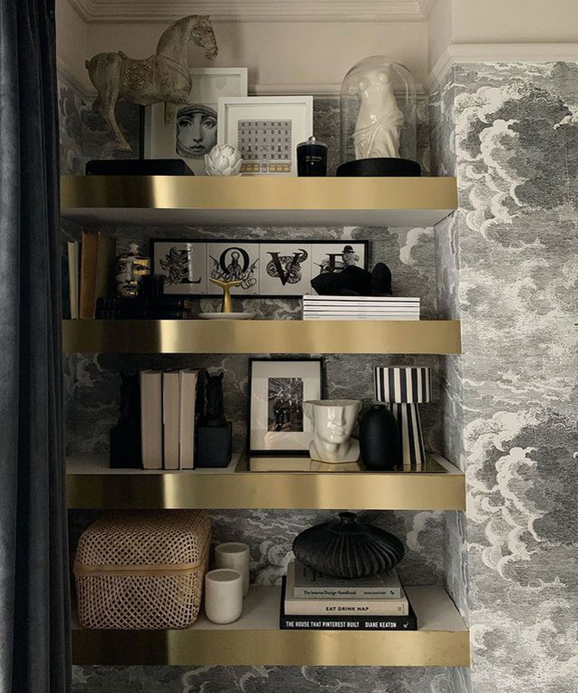 DIY fans share gold shelving hack for a luxurious look on a budget ...