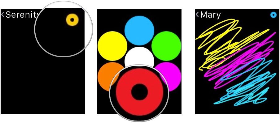 How to change colors when sketching with Digital Touch on Apple Watch ...