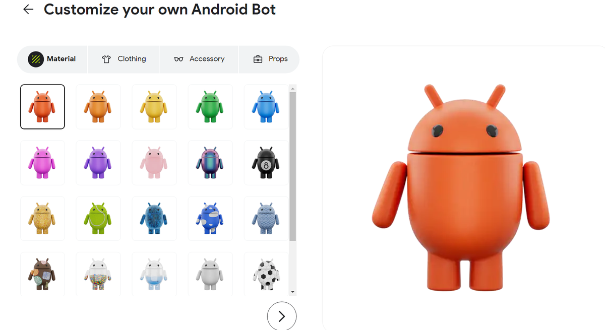 Google now lets you dress up your Android mascot with a new customizer ...