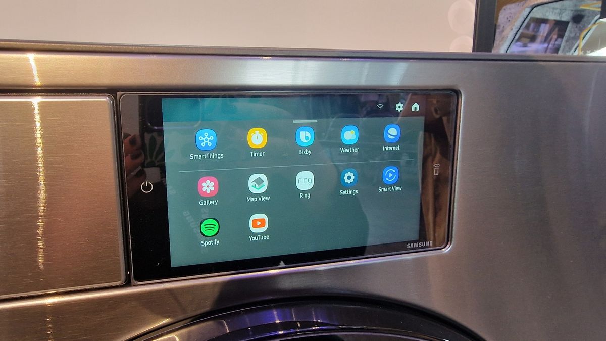 Samsung unveils latest AI washing machine with a built-in tablet — here ...