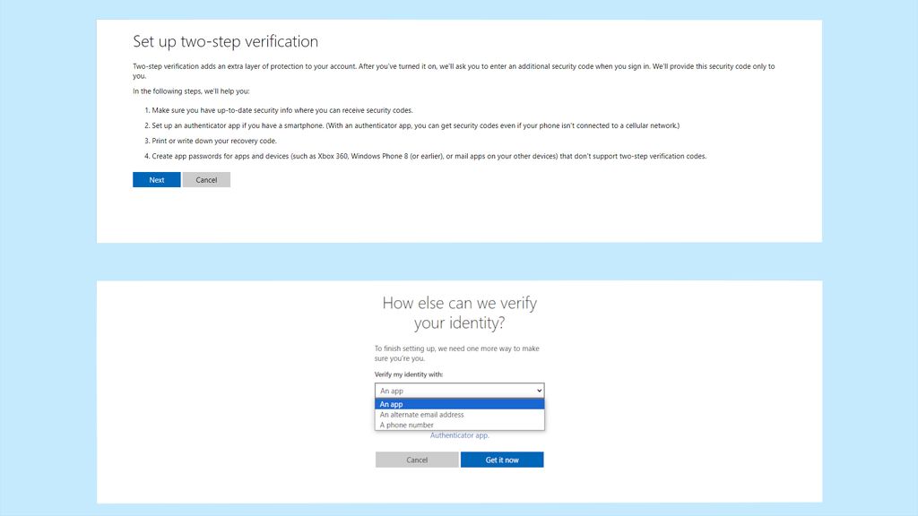 How to set up two-factor authentication for your Microsoft account ...
