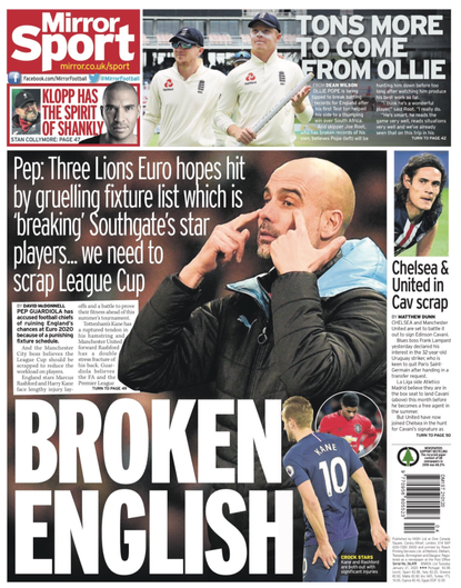 Today’s back pages: Chelsea and Man Utd target PSG striker Edinson ...