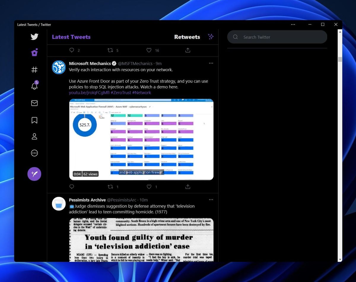 Run 'Control Panel for Twitter' via Microsoft Edge and get rid of all ...