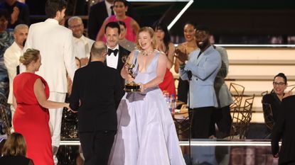 Sarah Snook's plunging lilac dress stuns at Emmy Awards | Woman & Home