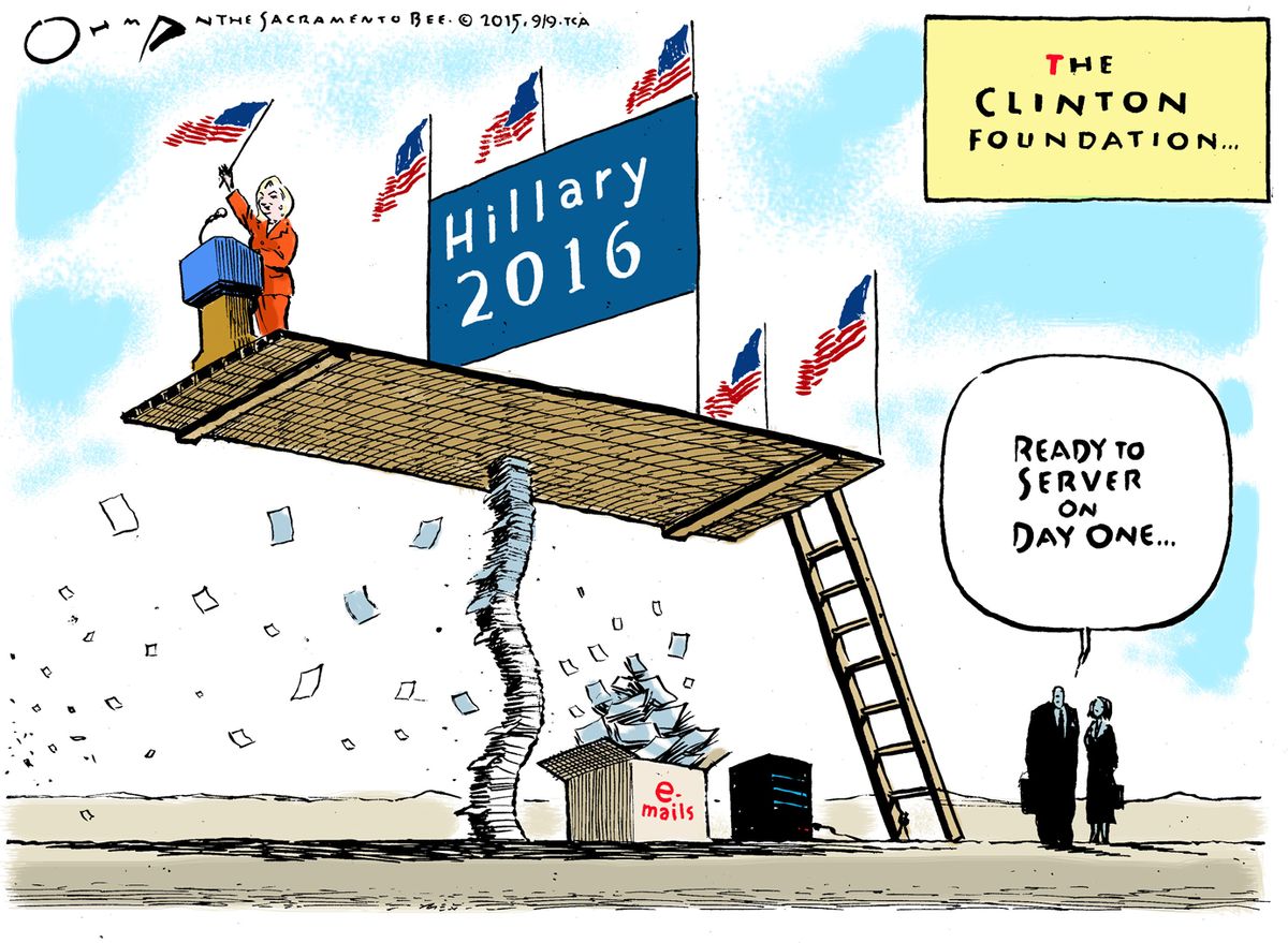 Political cartoon U.S. Hillary Clinton Emails | The Week