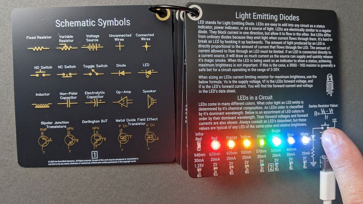 PCB reference books with pages made from actual USB-C powered PCBs are ...