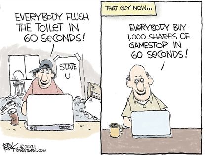 5 irrationally funny cartoons about the GameStop stock market madness ...