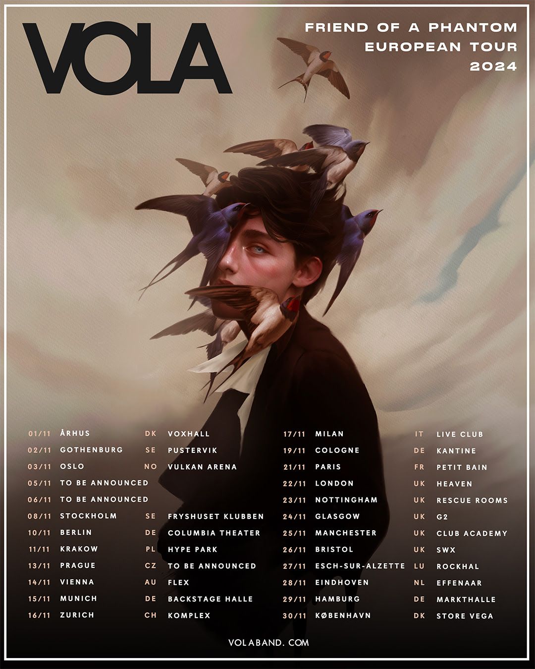 "Touring in Europe feels like returning home." VOLA announce November ...