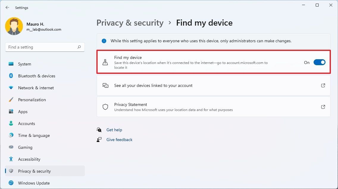 How to enable find my device feature on Windows 11 | Windows Central