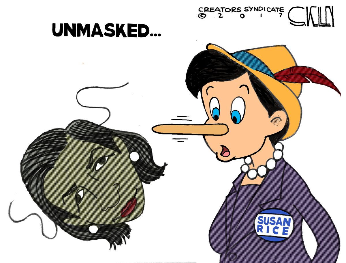 Political Cartoon U.S. Susan Rice Pinocchio lies Trump unmasking | The Week