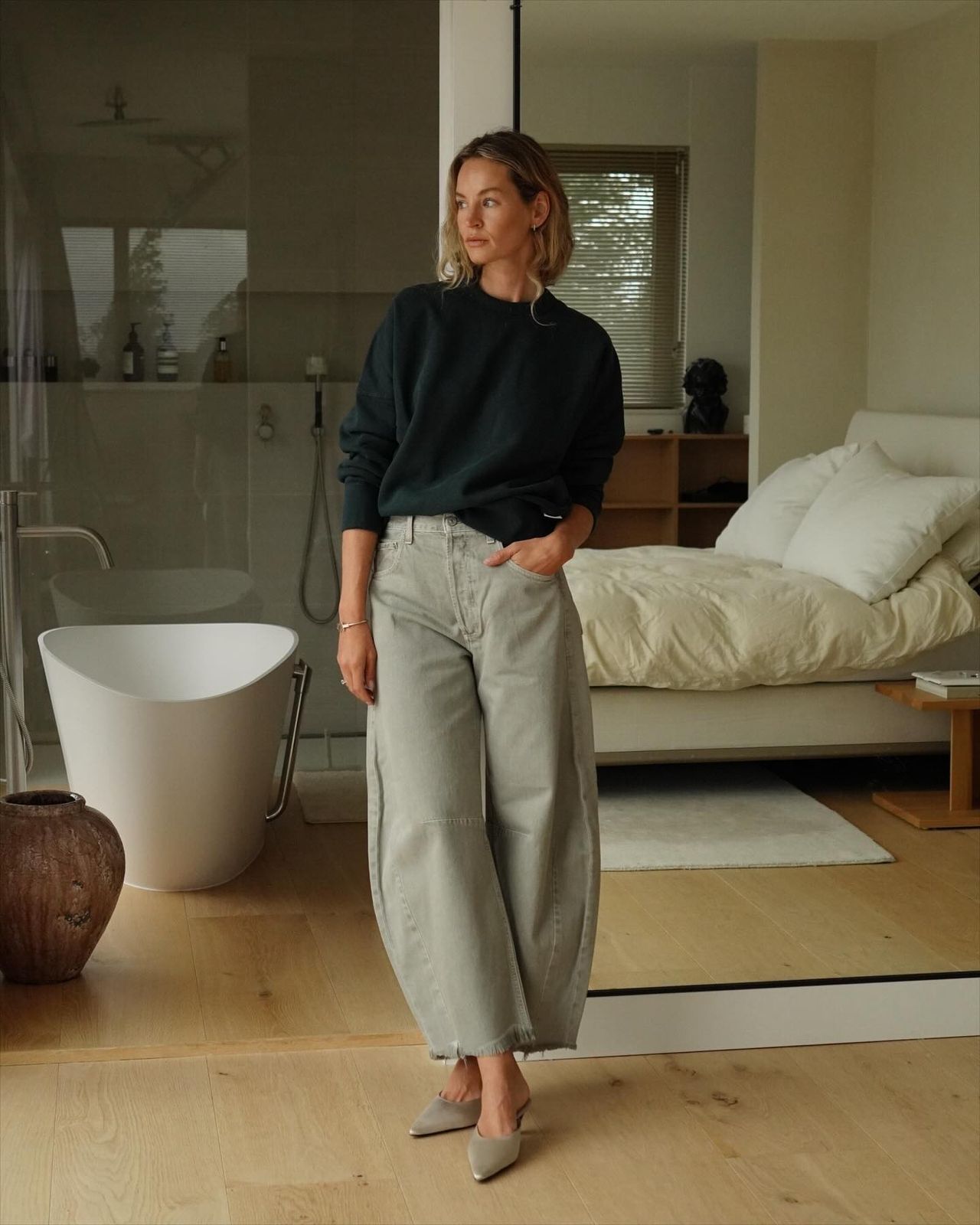 How to Wear Barrel-Leg Jeans: 9 Ways Everyone Is Styling Them | Who ...