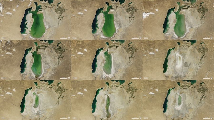 Aral Sea Looks Like a Painting from Space | Live Science