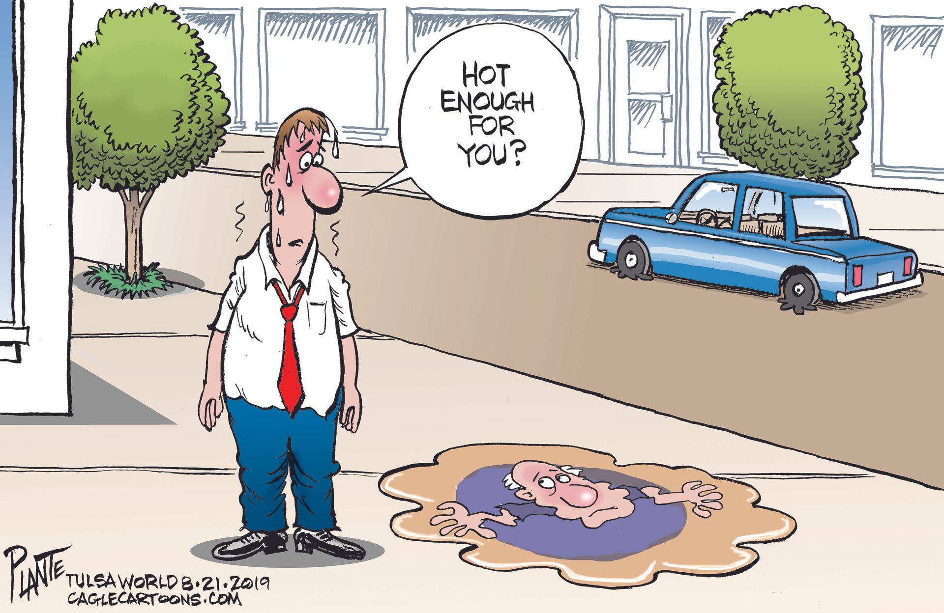 Political Cartoon U.S. Global Warming Summer Heat Wave Climate Change ...