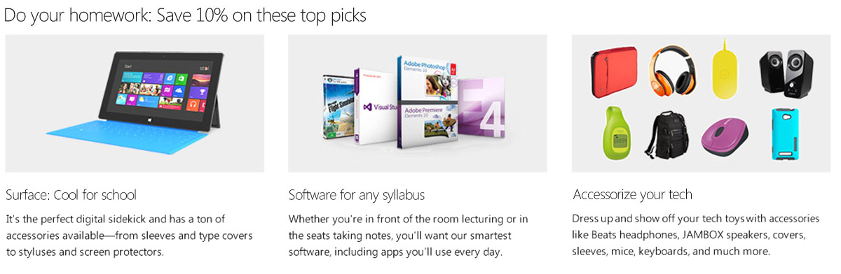 Microsoft offering students and folk involved in education 10% off ...