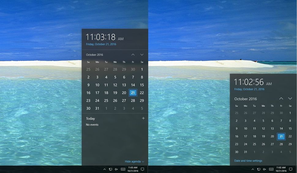 How to remove Agenda from the clock flyout on Windows 10 | Windows Central