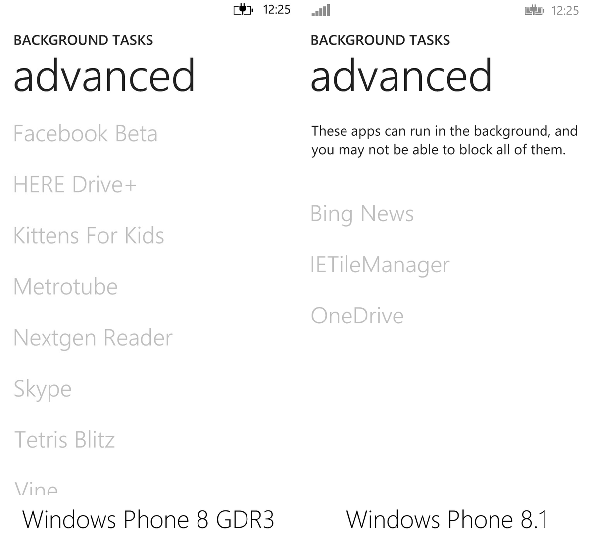 Visualized – Windows Phone 8 versus 8.1 | Windows Central