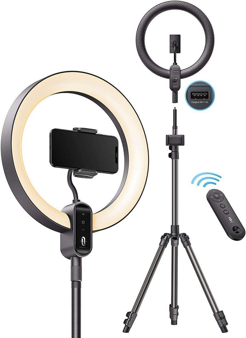 Use TaoTronics Ring Light for pro-level selfies, Zooming, and streaming ...