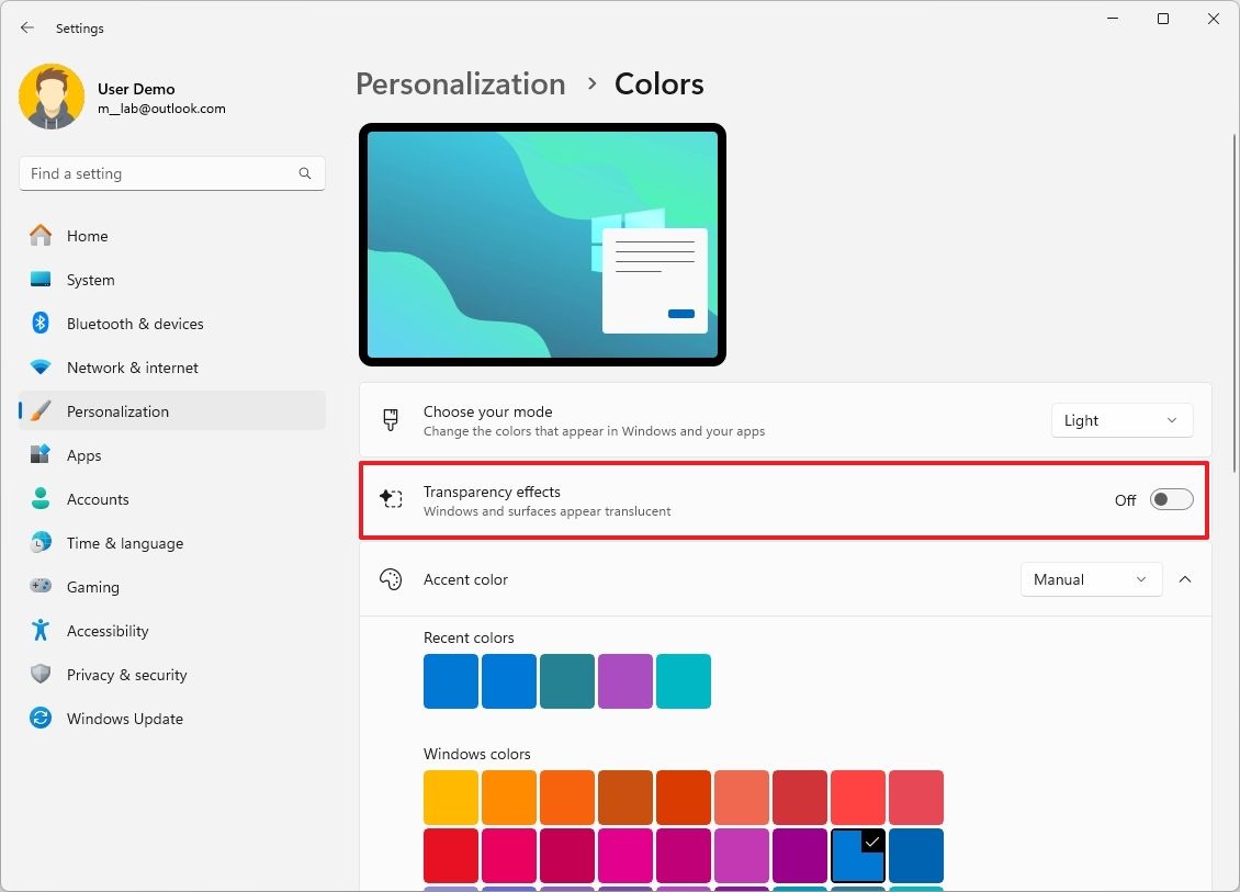 How to disable transparency effects on Windows 11 | Windows Central