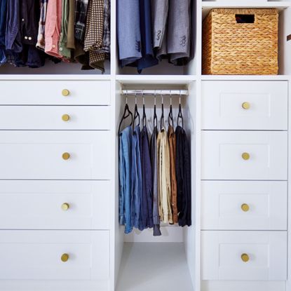 This wardrobe makeover uses simple design tricks to create an organised ...