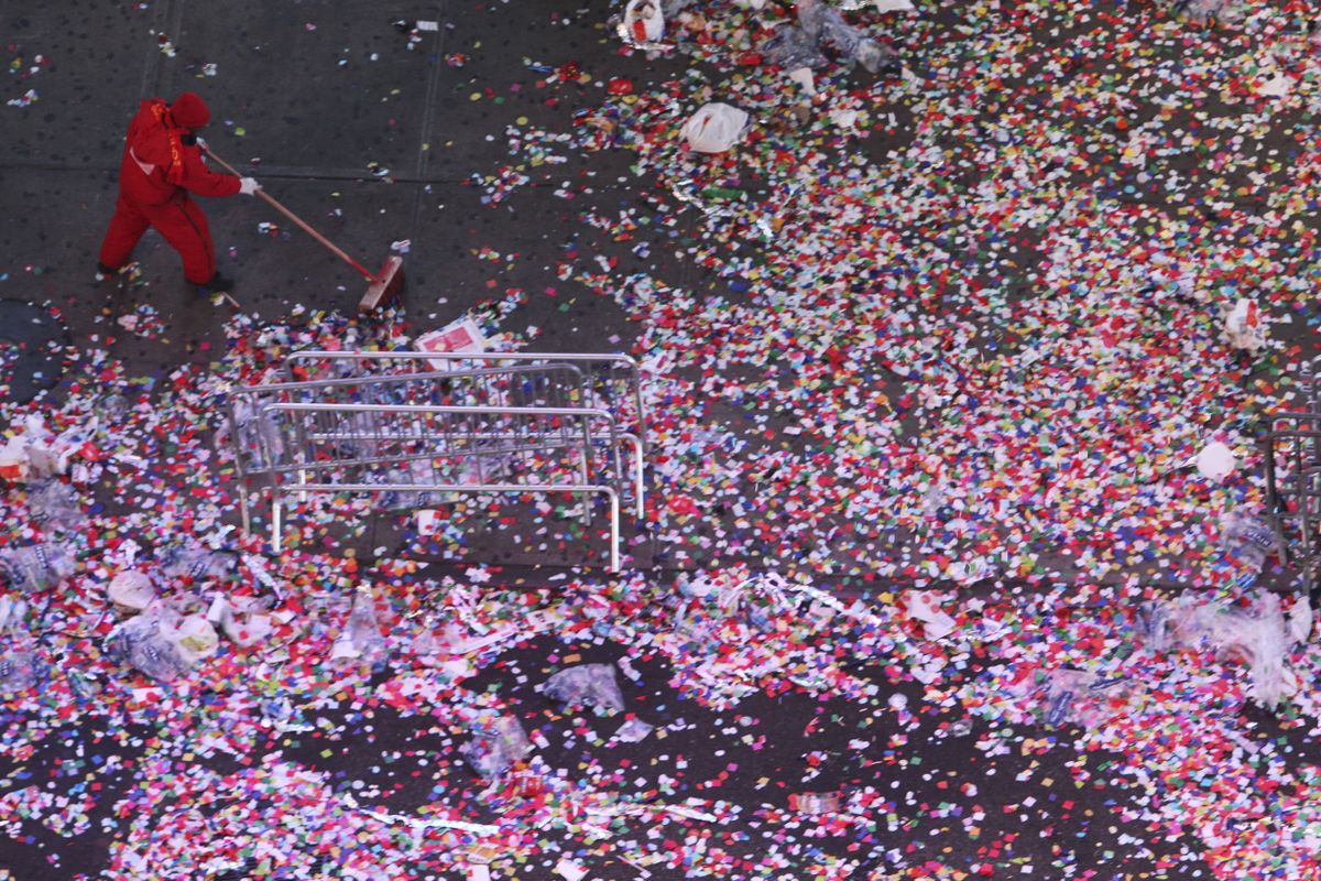 Cleaning up the biggest New Year's mess in America | The Week