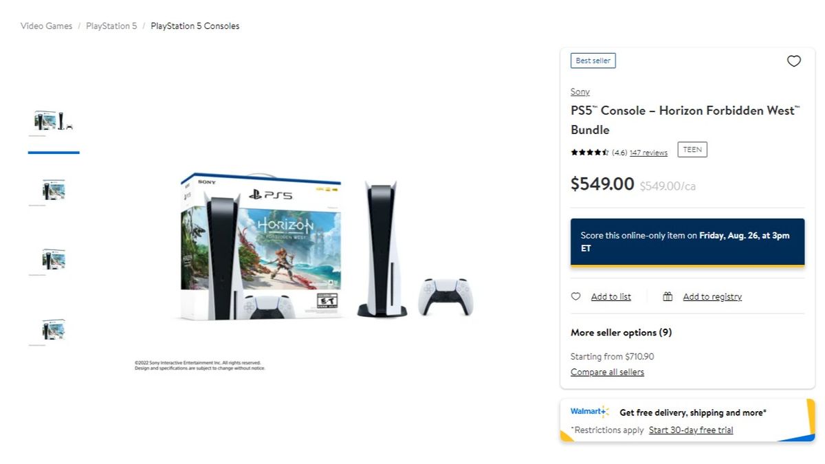 You don't need to be a member for today's PS5 restock at Walmart ...