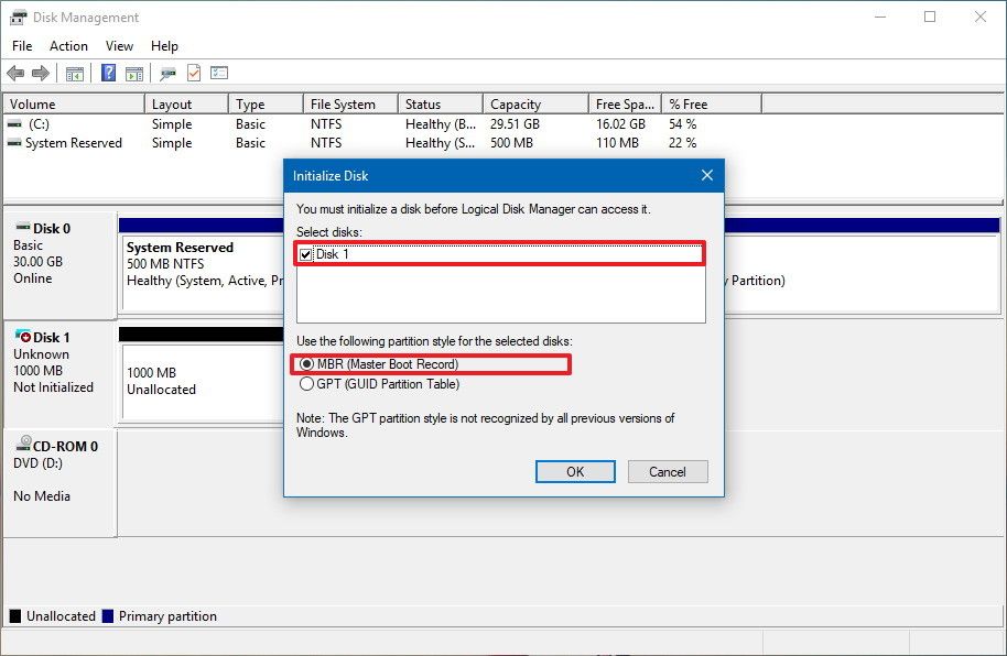 How to create and set up a virtual hard disk on Windows 10 | Windows ...