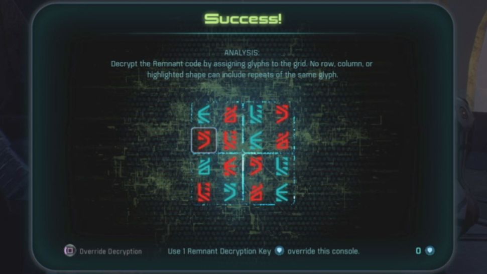Mass Effect Andromeda Remnant Decryption glyph puzzle solutions guide ...