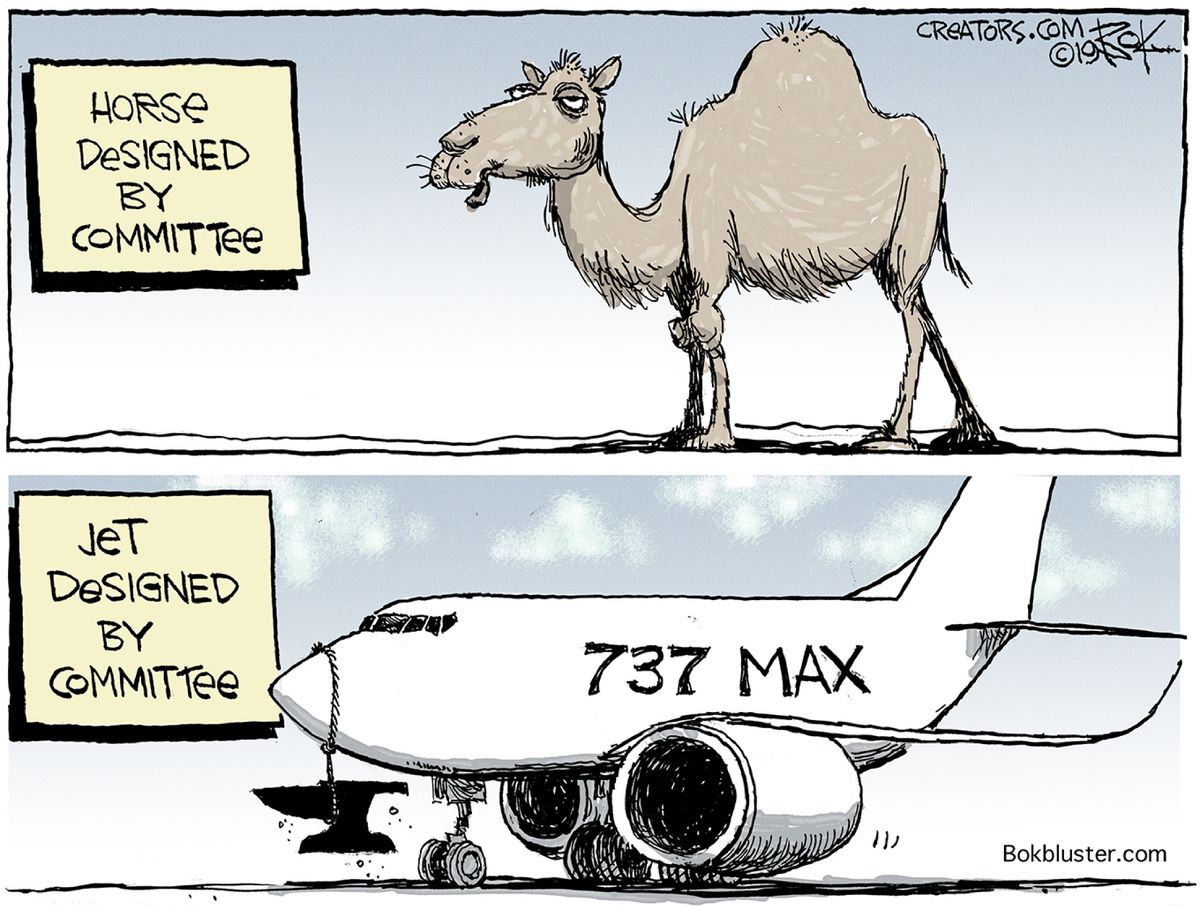 Editorial Cartoon U.S. Boeing 737 Max weight | The Week