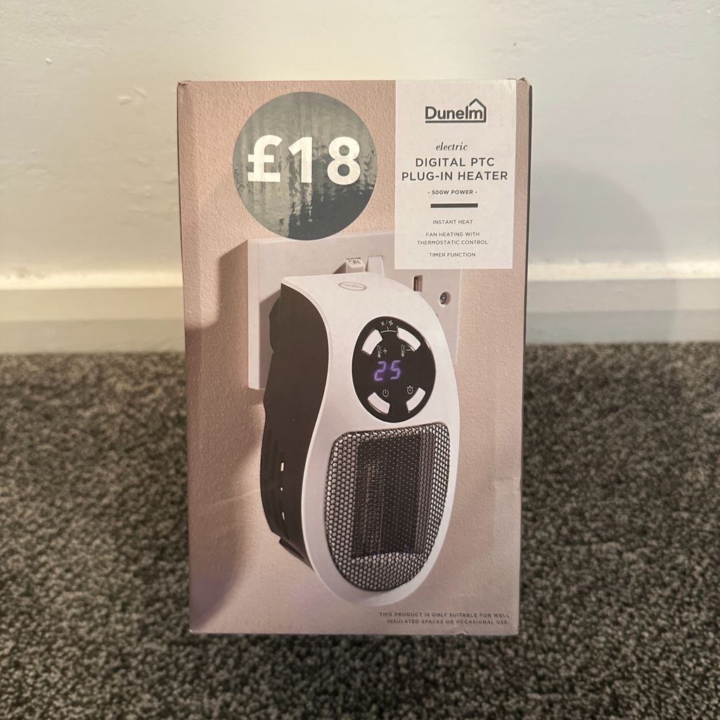 I tried an £18 plug-in heater from Dunelm: is it worth it? | Ideal Home