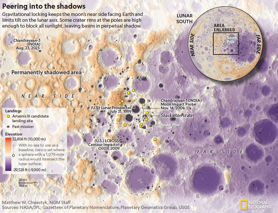 Incredible new moon images show lunar south pole (photos) | Space