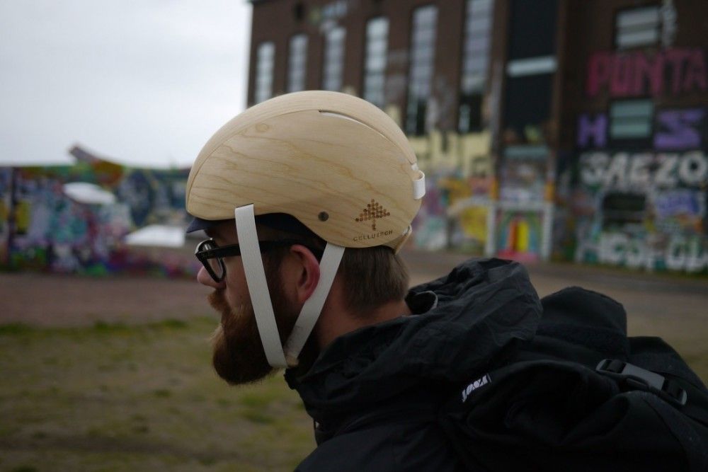Environmentally friendly wooden bike helmet created by Swedish ...