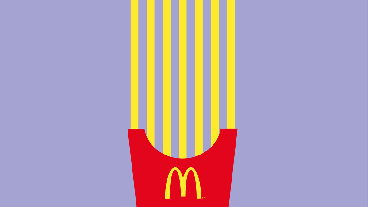Minimalist McDonald's ads use fries to guide motorists | Creative Bloq