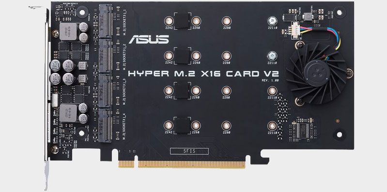 You can cram four SSDs in this add-in card for a ridiculously fast ...