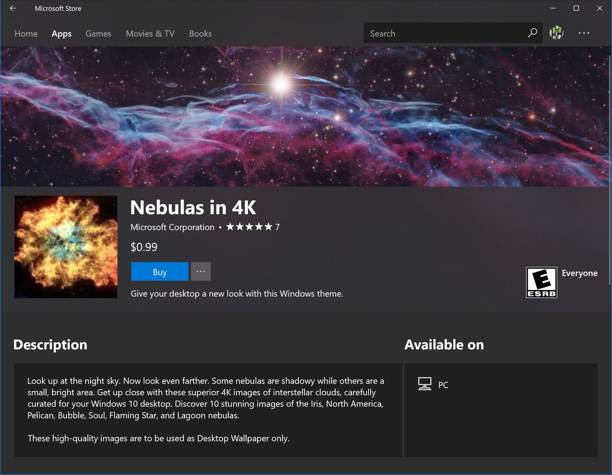 Go deep in space with the Microsoft 'Nebulas in 4K' wallpaper theme ...