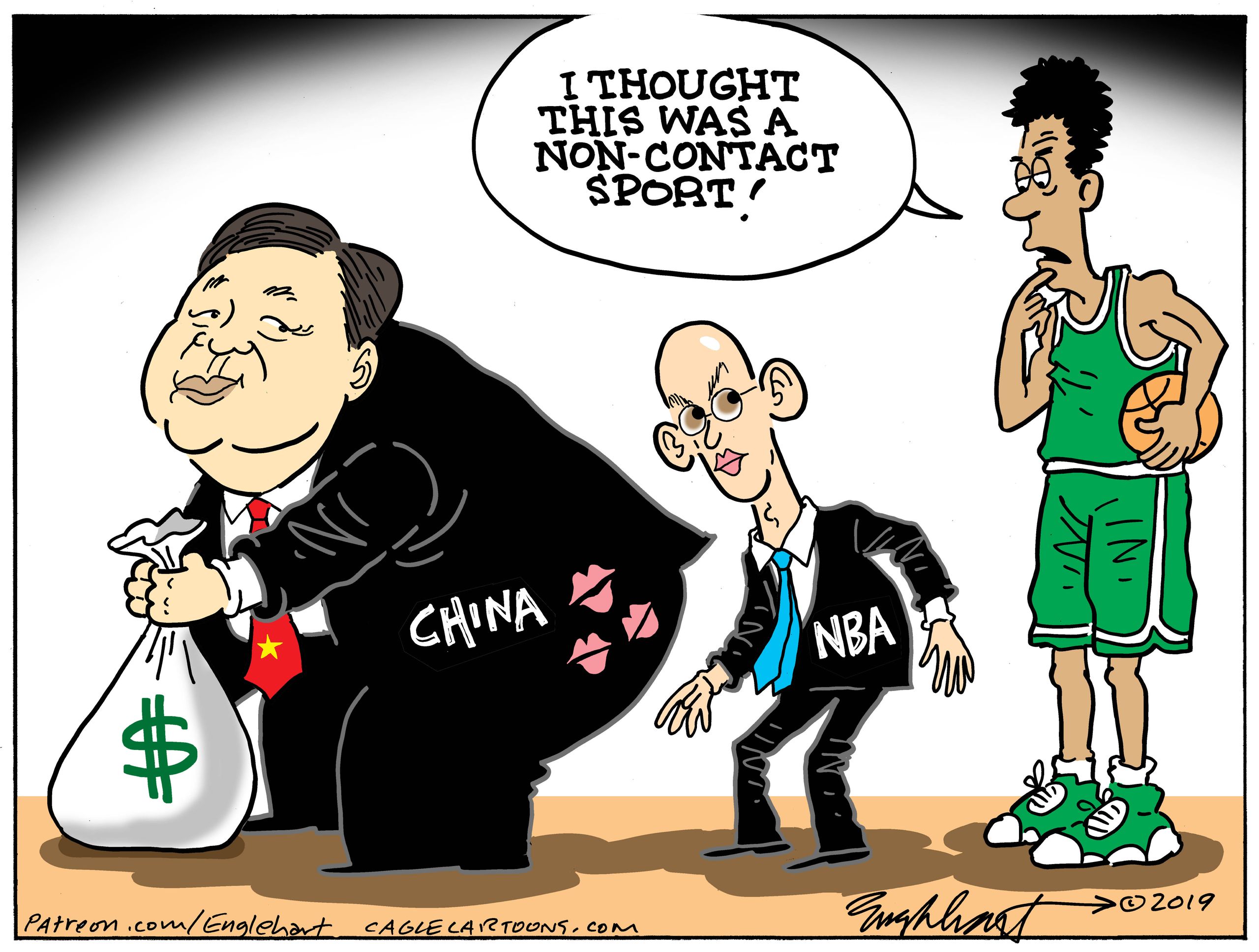 Political Cartoon U.S. China NBA Adam Silver | The Week