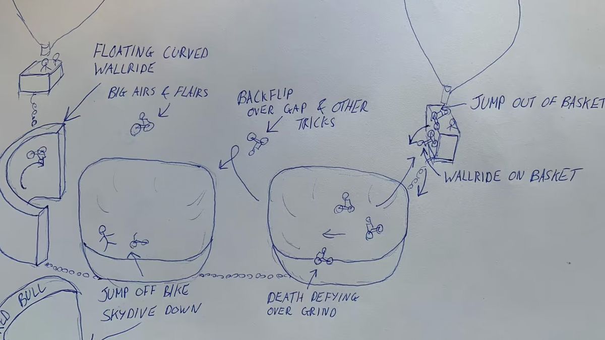 Watch Kriss Kyle riding a BMX bowl suspended under a hot air balloon in his spectacular new film ...